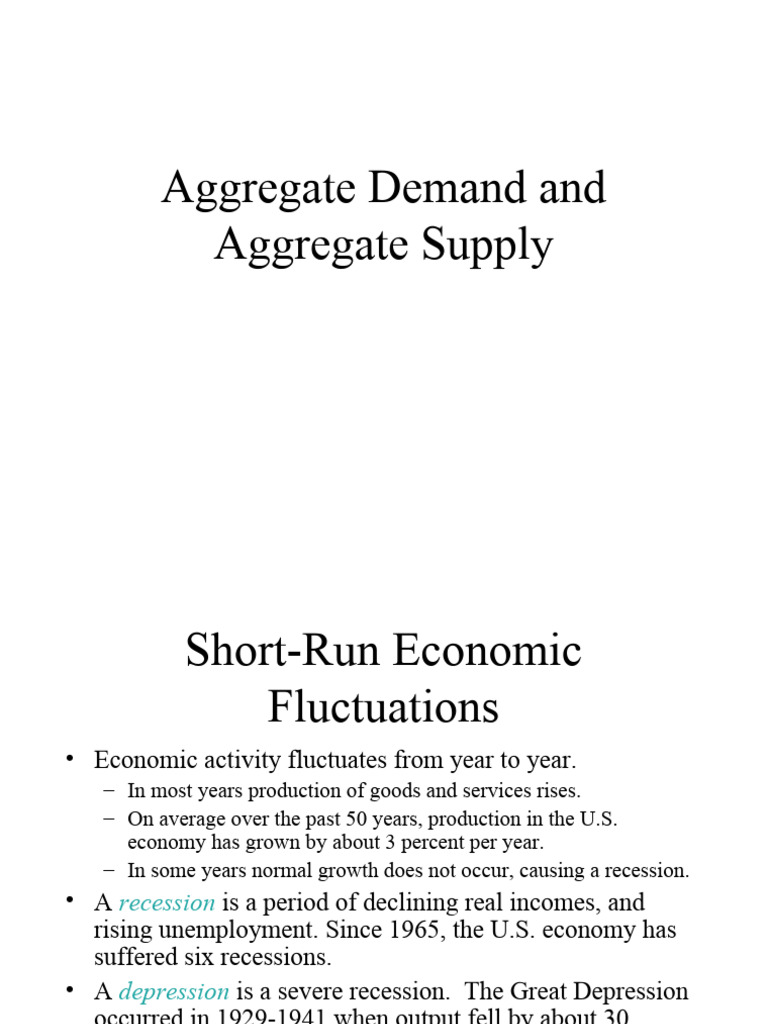 Aggregate Demand and Aggregate Supply Model | PDF | Long Run And Short ...