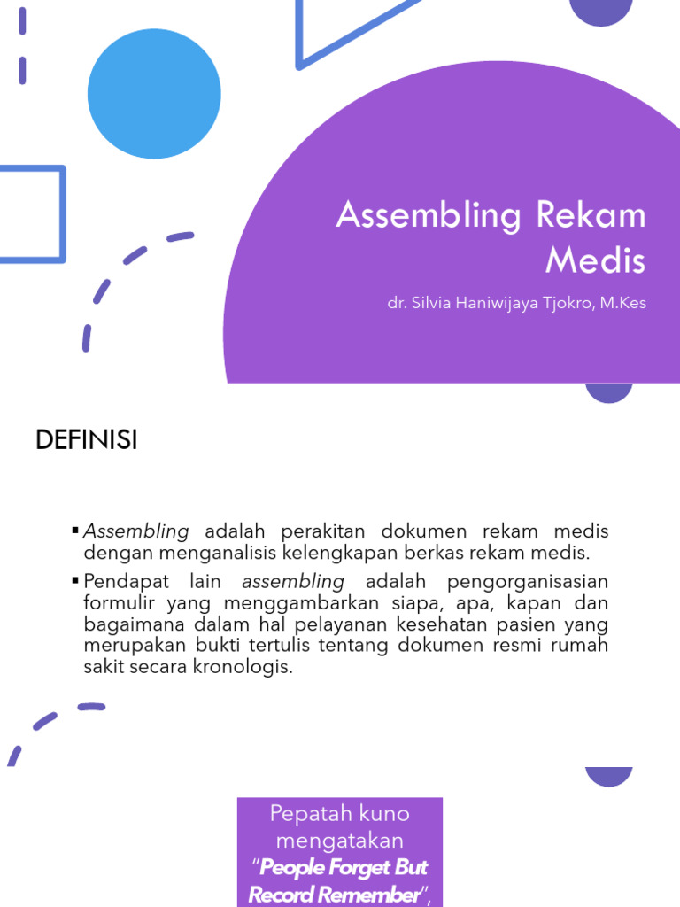 Proses Assembling Rekam Medis | PDF | Pengembangan Diri | Kesehatan ...