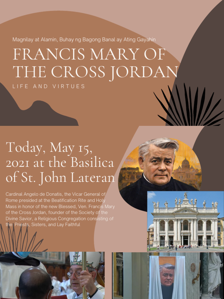Beatification of Francis Mary Jordan | PDF | Catholic Church ...
