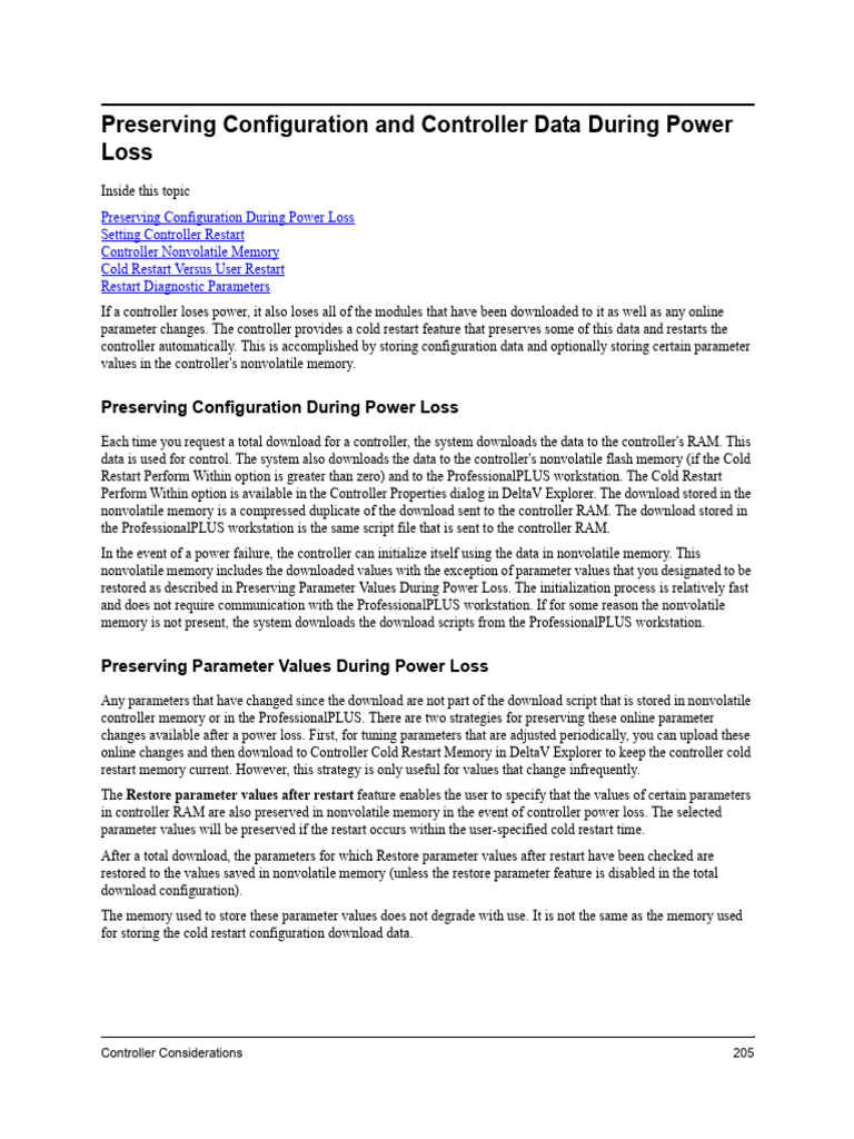 Cold vs Warm Restart in Controllers | PDF | Parameter (Computer ...
