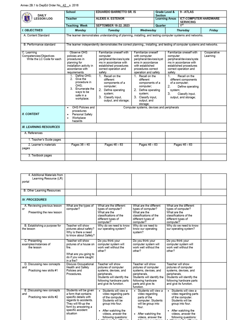 ICT Grade 9 | PDF | Input/Output | Computer Hardware
