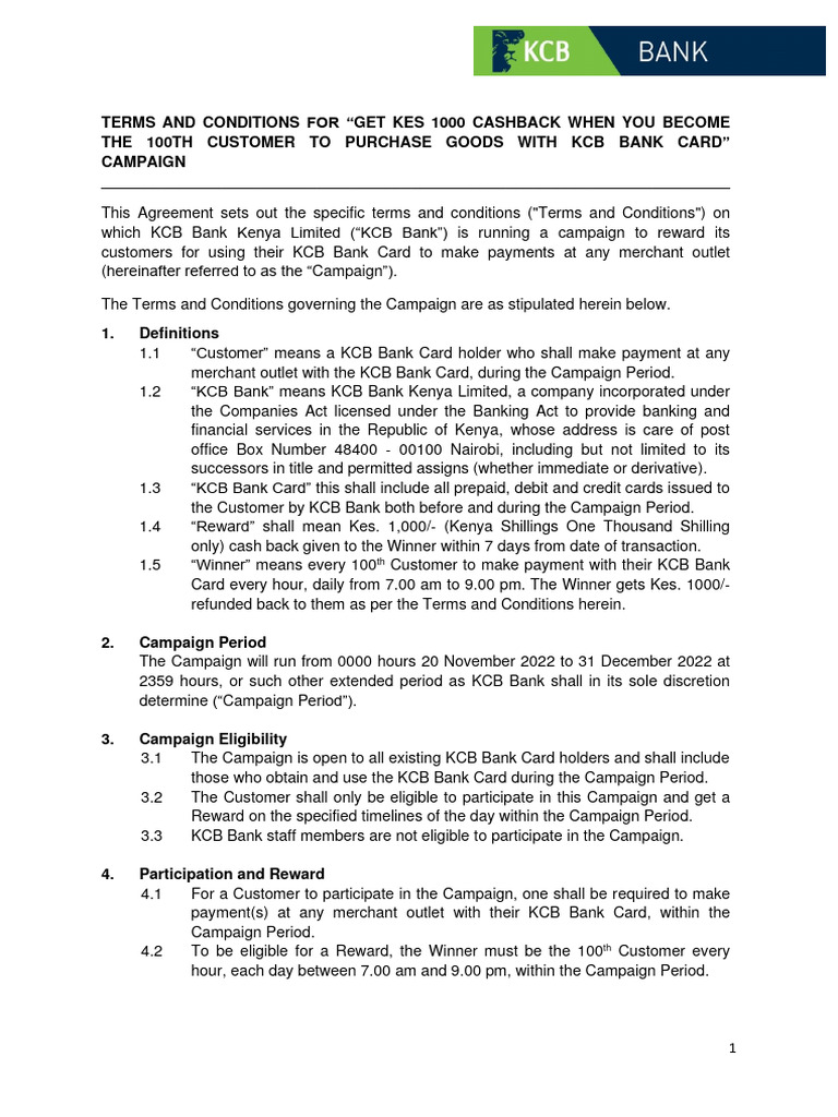 Kcbcardcampaign | PDF | Debit Card | Credit Card