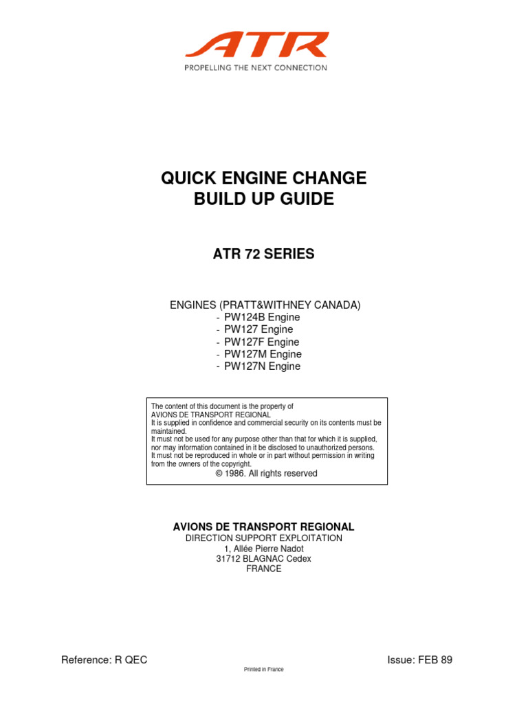 QEC ATR 72 Rev21 | PDF | Screw | Nut (Hardware)