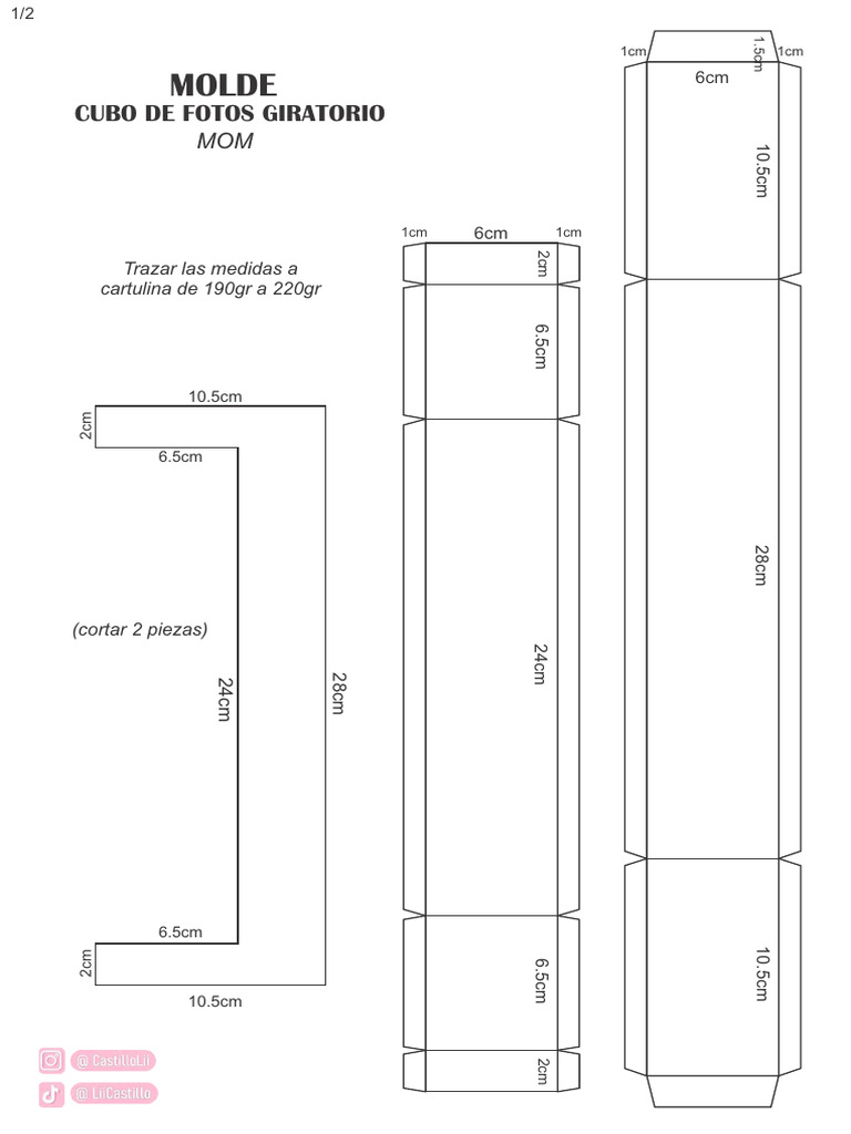 MOLDE - Cubo de Fotos Giratorio MOM | PDF