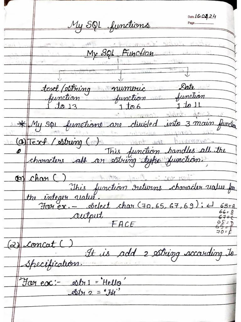 My SQL Function | PDF