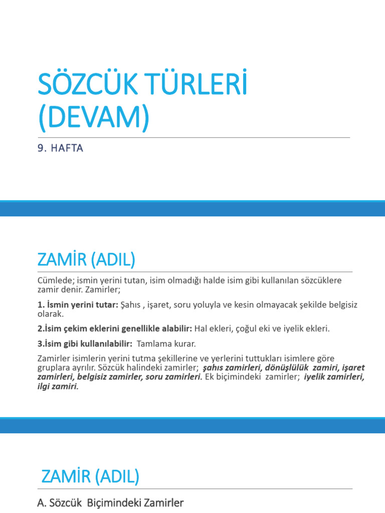 Hafta Sozcuk Turleri Devam | PDF