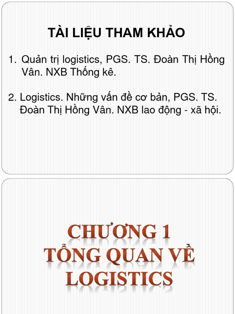 Chuong 1 - Tông Quan Logistics | PDF
