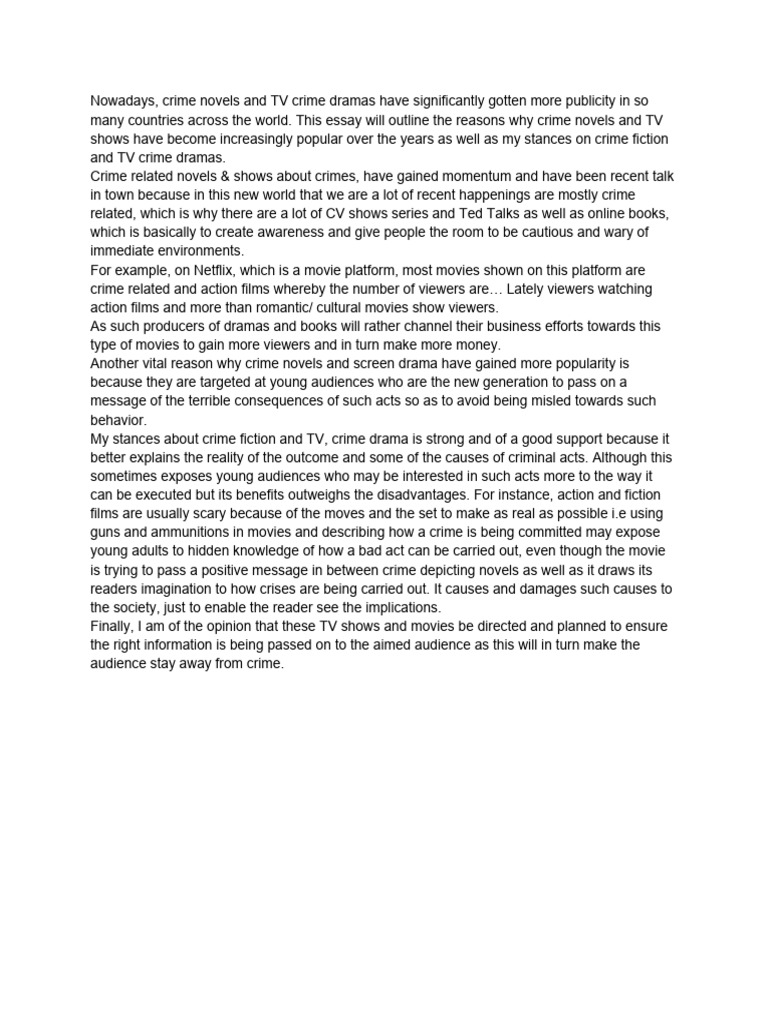 Essay Transcript | PDF