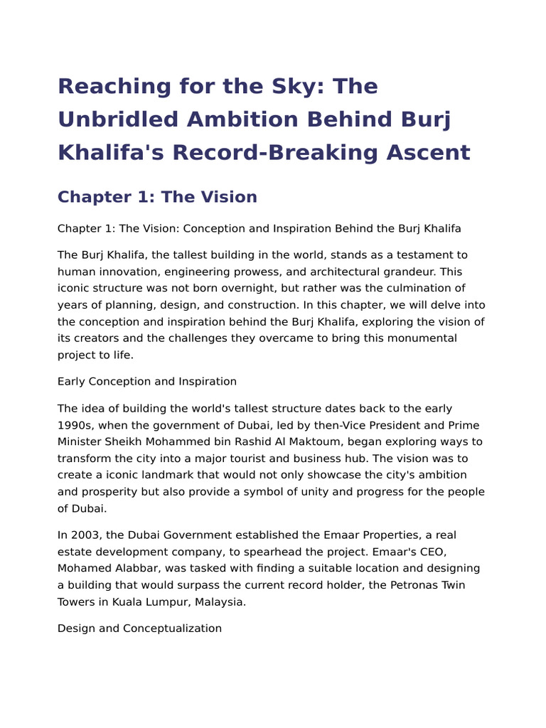 Reaching for the Sky_ the Unbridled Ambition Behind Burj Khalifa's ...