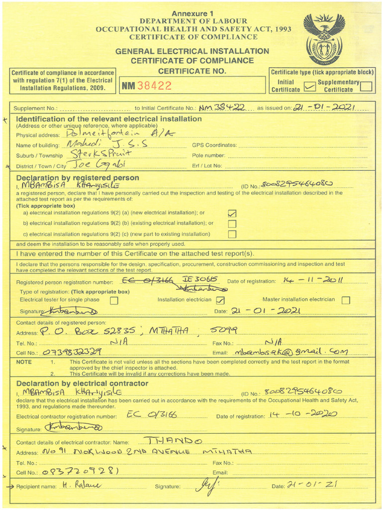 Electrical Coc Mahedi Jss Pdf