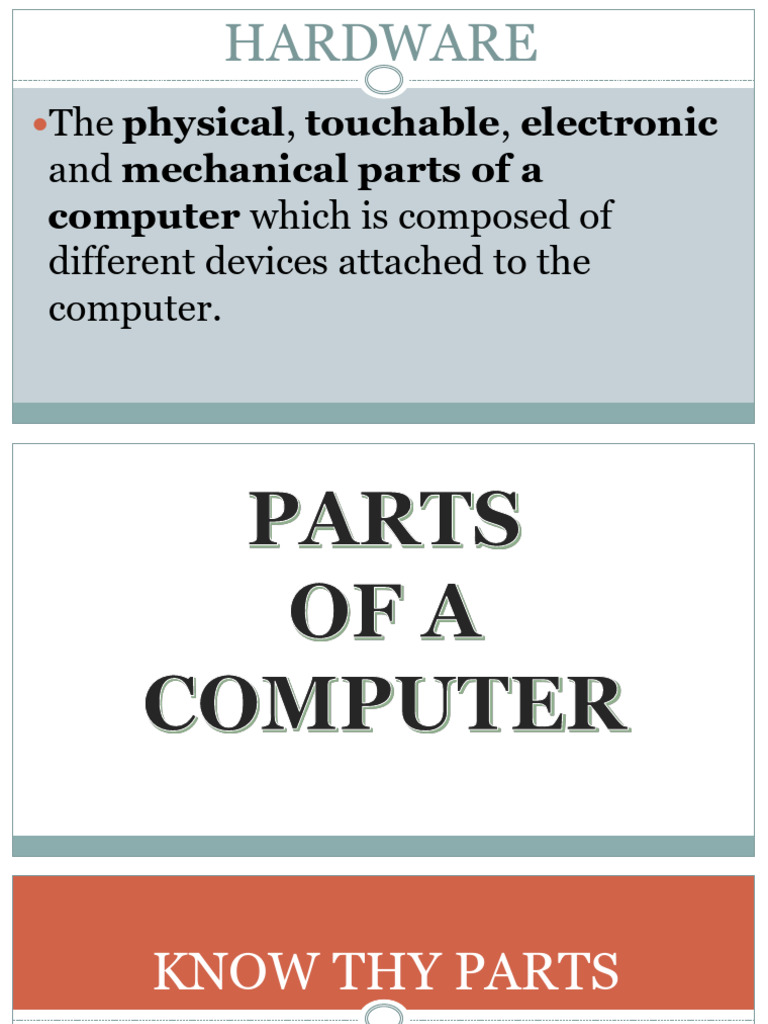 Computer Parts | PDF | Computer Data Storage | Random Access Memory
