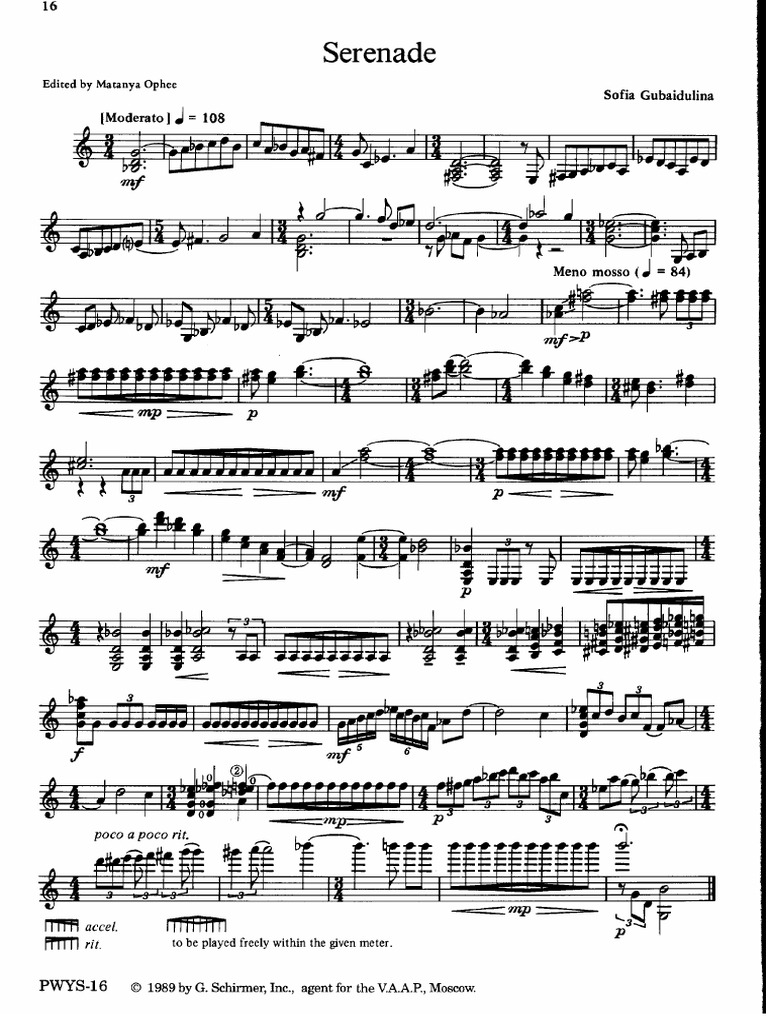 Sofia Gubaidulina SERENADE (1960) | PDF