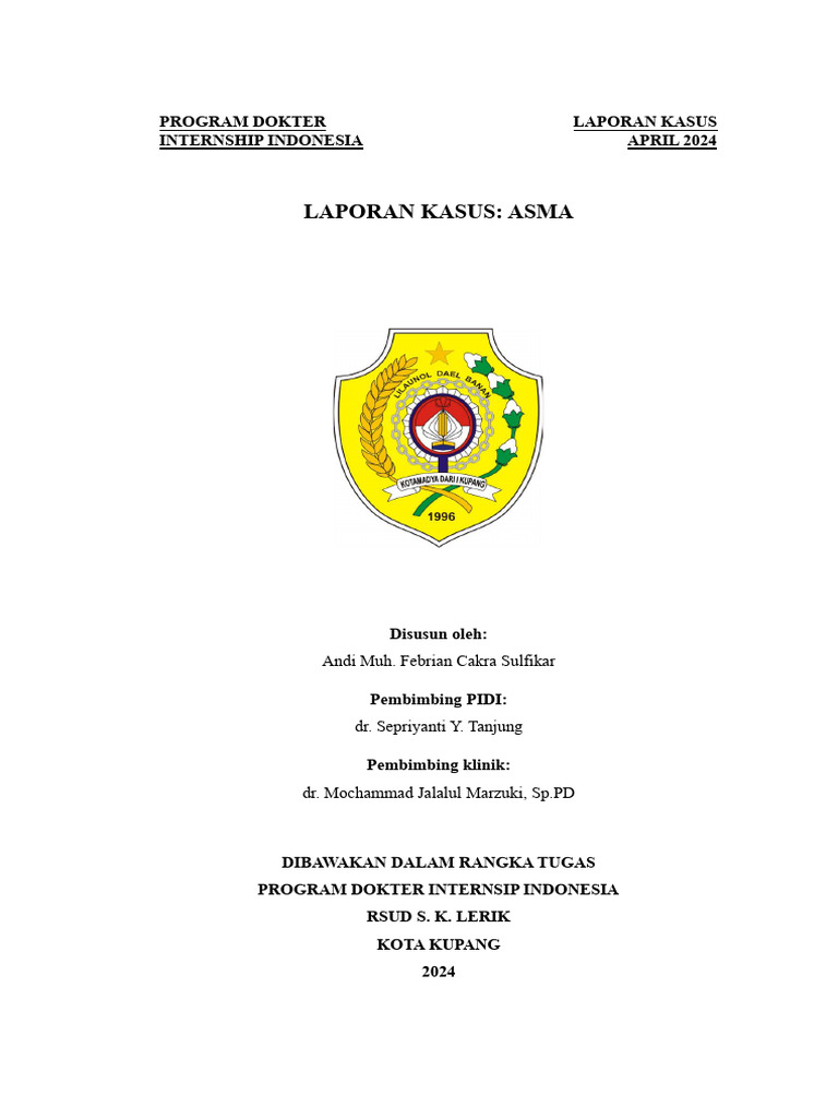 Word - Laporan Kasus Asma - A. Muh. Febrian Cakra S. | PDF