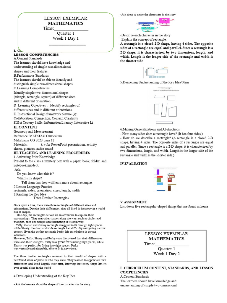 Math Week 1 | PDF | Shape | Learning