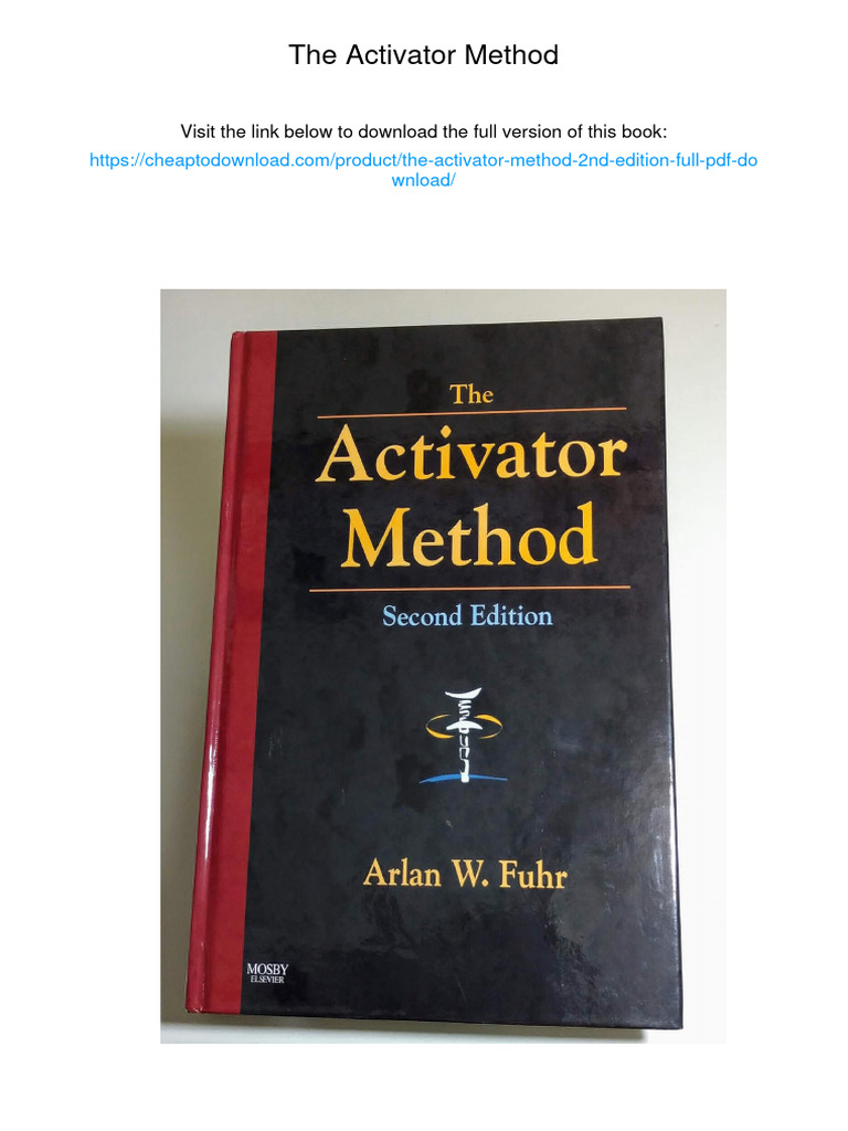 The Activator Method. ISBN 0323048528, 978-0323048521 | PDF | Chiropractic