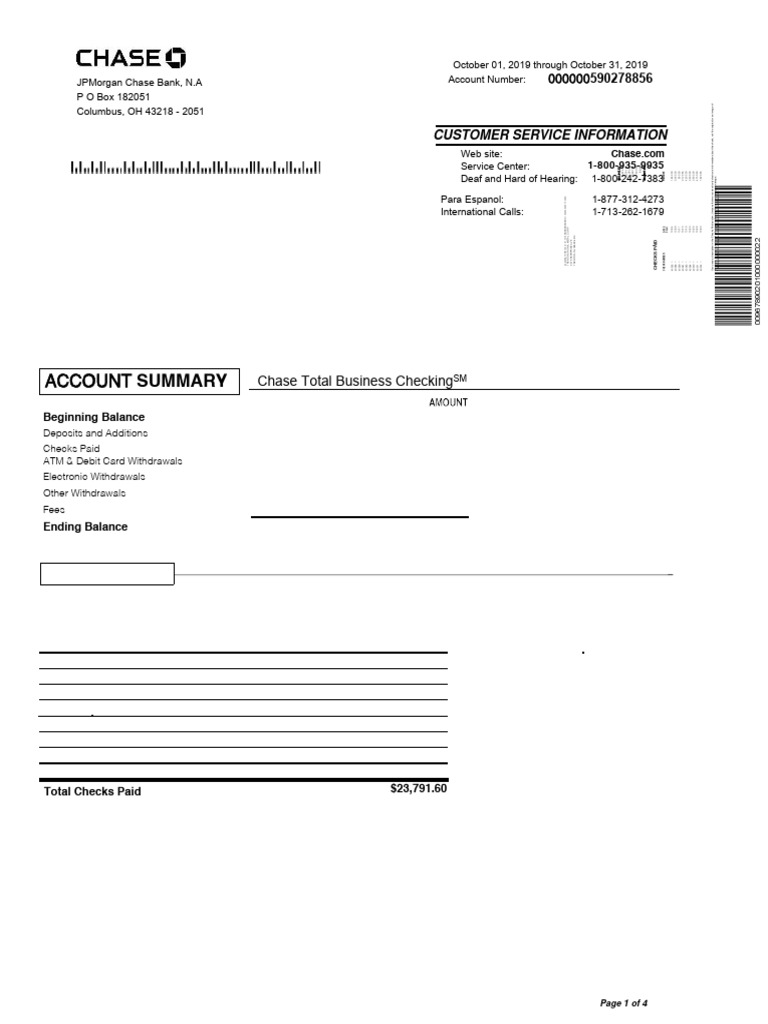 2019 11 01 Statements 8856 PDF | PDF | Deposit Account | Chase Bank