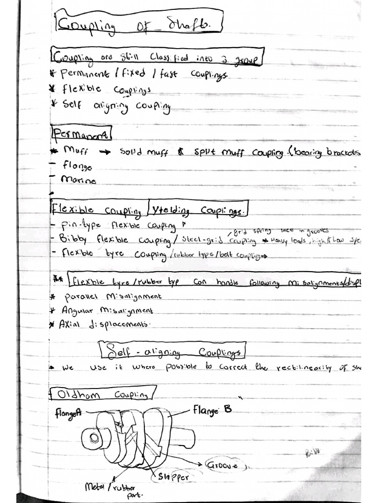Coupling and Clutch N3 Notes | PDF
