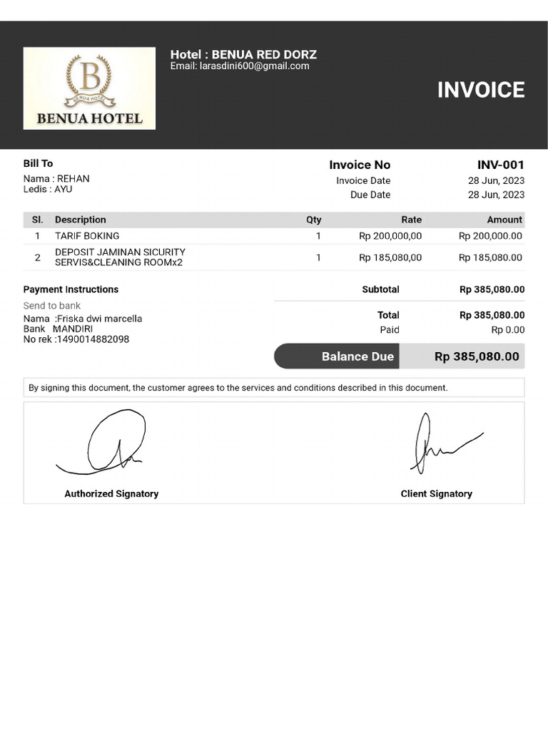 Invoice INV 001 | PDF