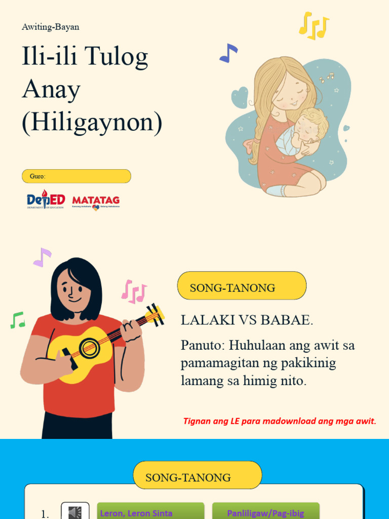 FIL7-Ili-ili Tulog Anay | PDF