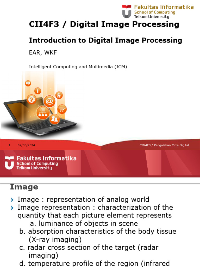 PCD 01. Introduction To Digital Image Processing-WKF | PDF | Computer ...