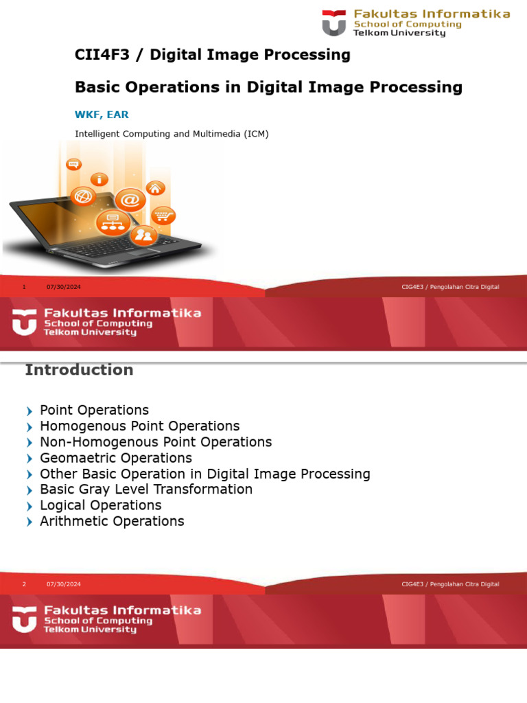 PCD 04. Basic Operations in Digital Image Processing-WKF | PDF ...
