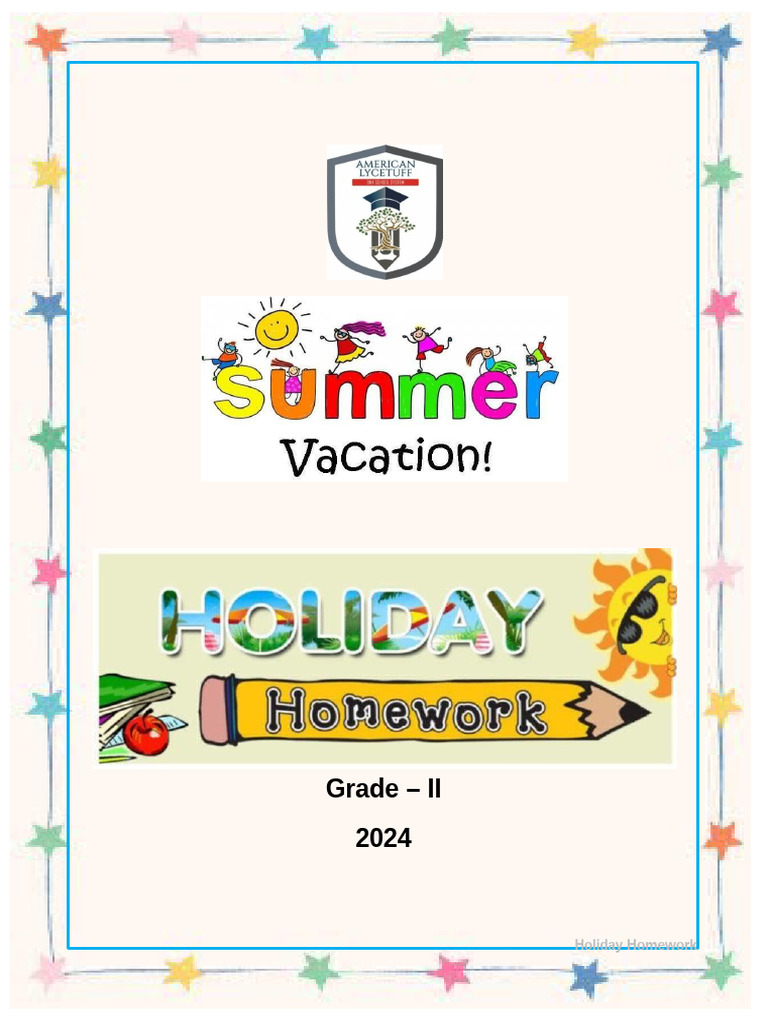 Grade-II (Summar Vocation Homework) | PDF | Adjective | Black Beauty