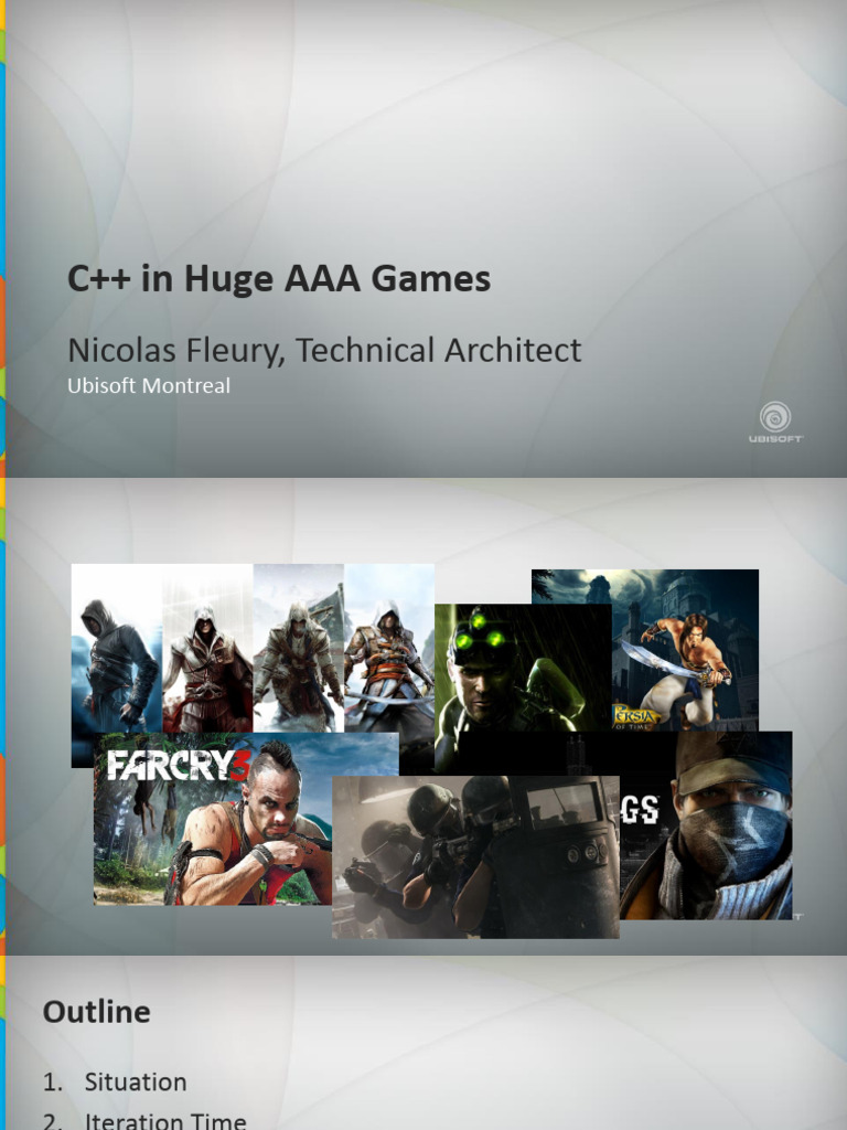 C++ in Huge AAA Games - Nicolas Fleury - CppCon 2014 | PDF | C++ | Computer Architecture