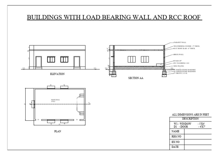 Single Room Buildind-Model | PDF | Civil Engineering | Building