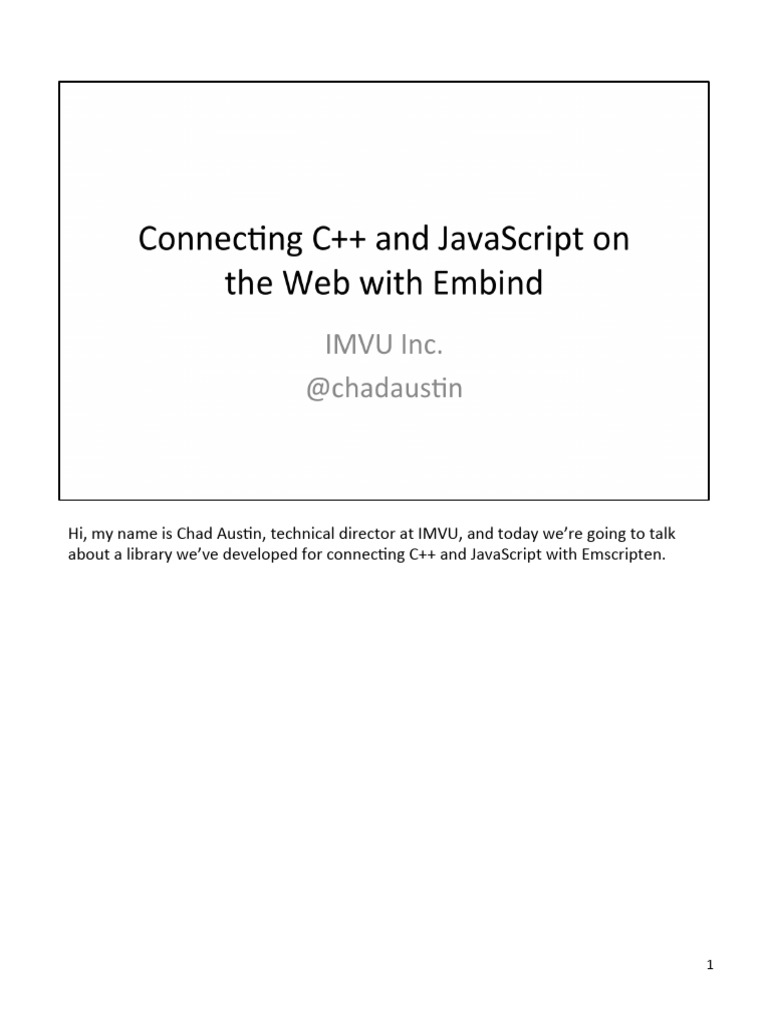 C++ & JavaScript Integration Guide | PDF | Pointer (Computer ...
