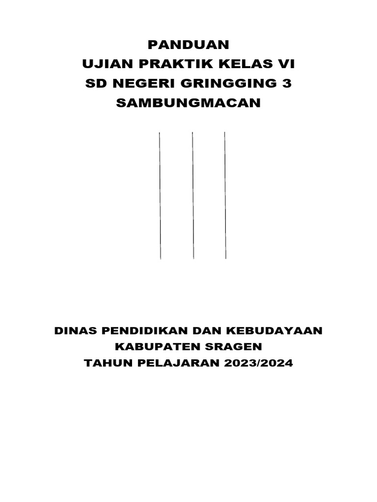 Panduan Ujian Praktek - 2023-2024 | PDF