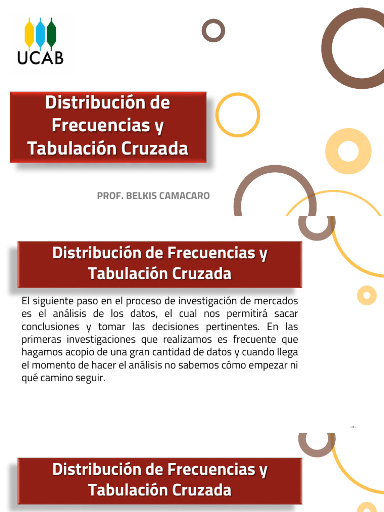 DISTRIBUCIÓN E FRECUENCIAS Y TABULACIÓN CRUZADA - Compressed | PDF | Cuestionario | Metodología ...