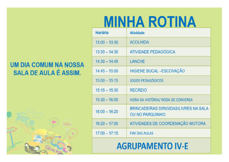 Rotina Minha | PDF