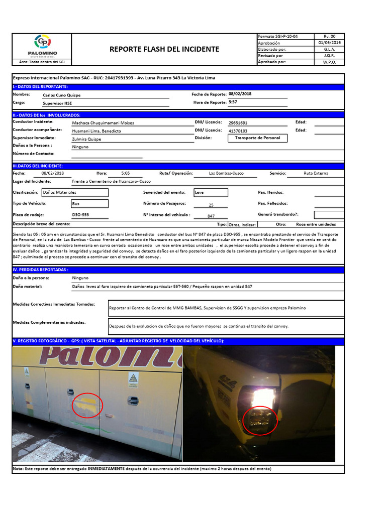Reporte Flash | PDF | Transporte