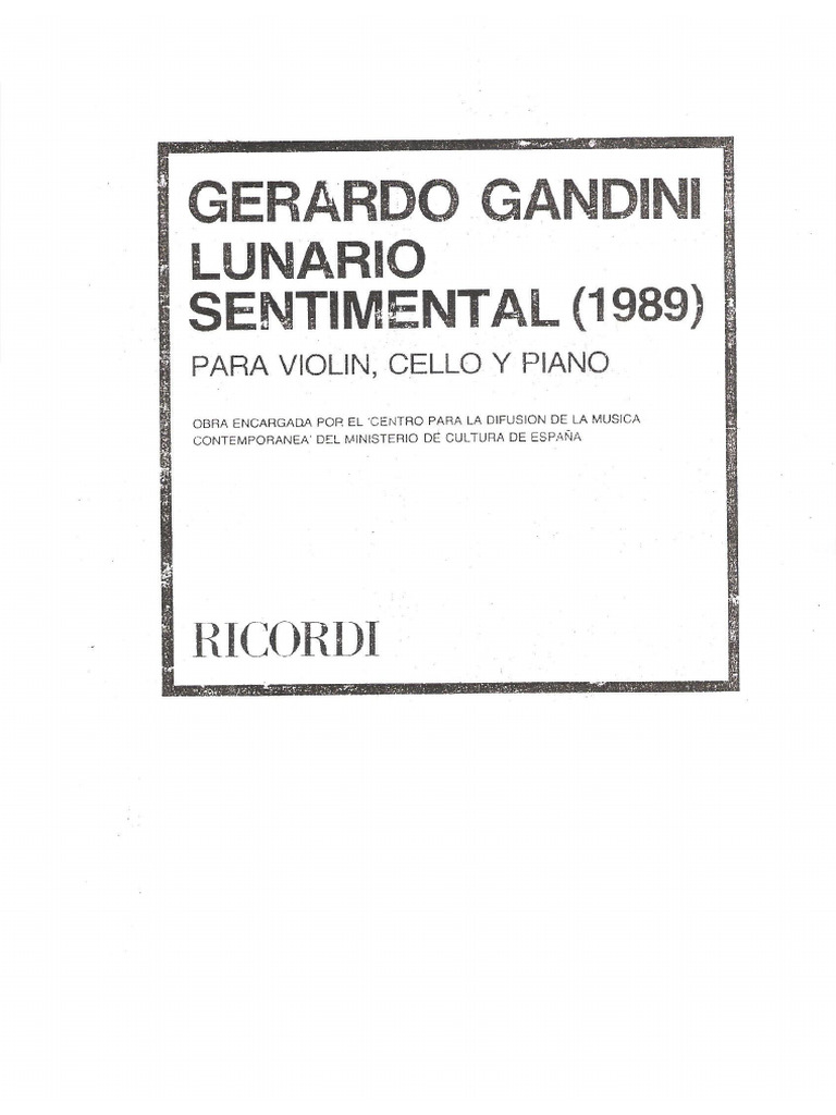 Gandini - Lunario Sentimental | PDF
