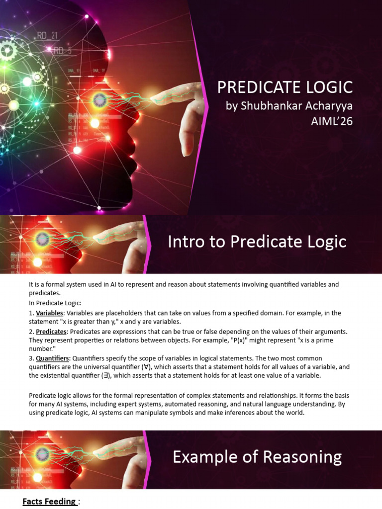 Artificial Intelligence Template 16x9 | PDF | First Order Logic | Logic