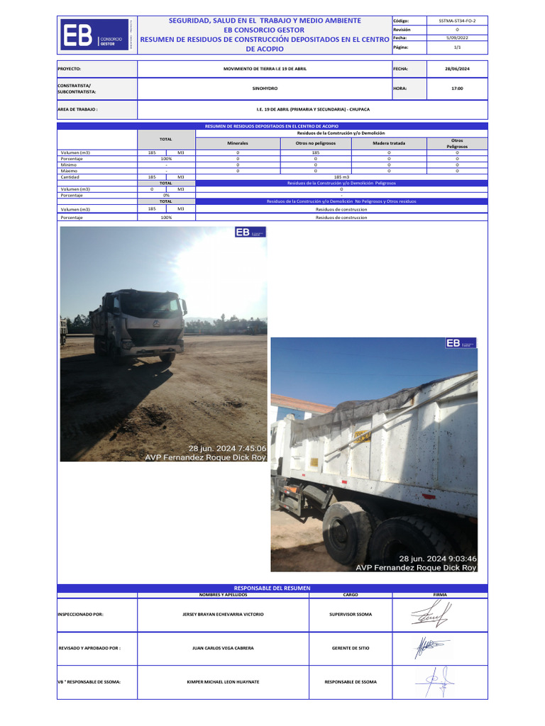 28 - 06.2024 - Sstma-St34-Fo-2 Residuos Escombros | PDF