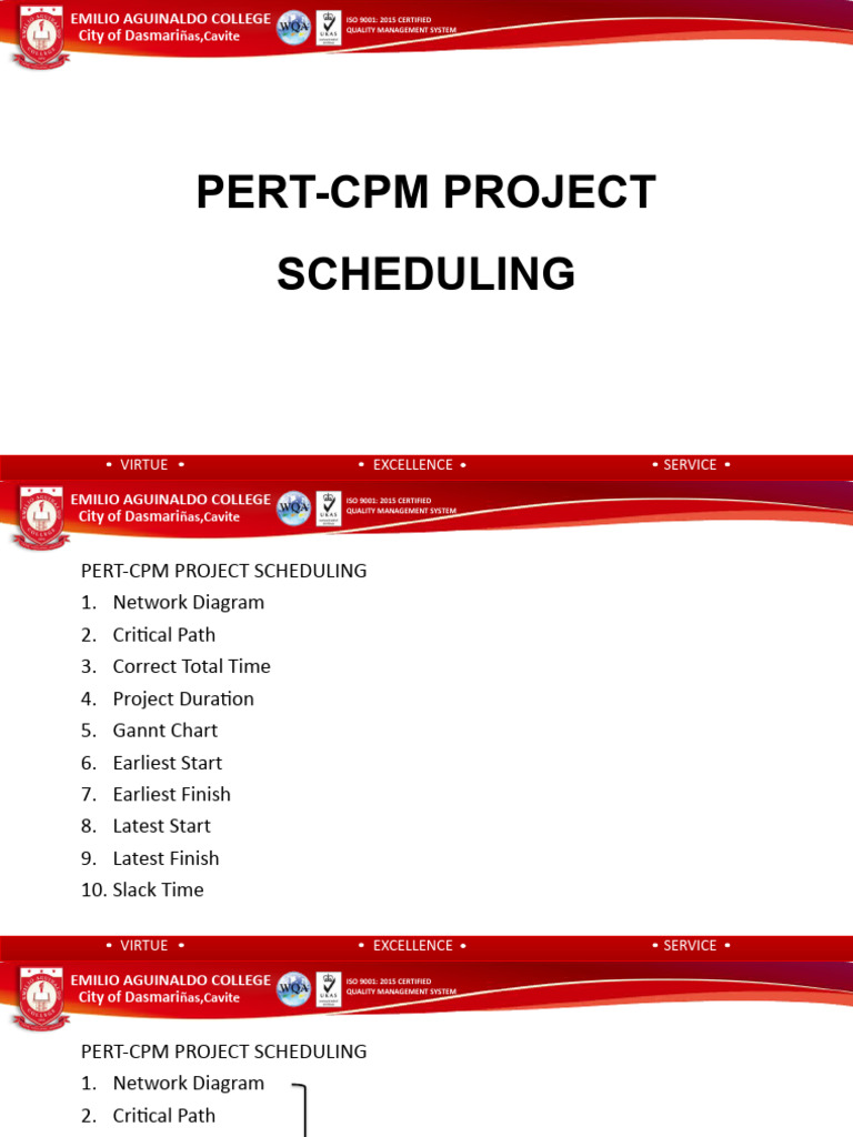 Pert-Cpm Project Scheduling | PDF | Technology & Engineering
