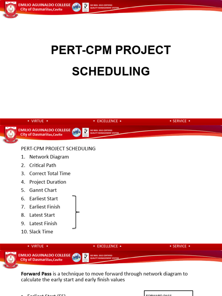PERT-CPM Project Scheduling Guide | PDF | Operations Research | Quality ...
