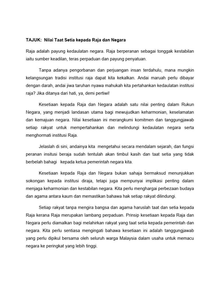 Esei Diraja 2024 | PDF