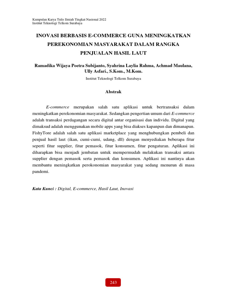 Inovasi+Berbasis+e Commerce+Guna+Meningkatkan | PDF | Komputer