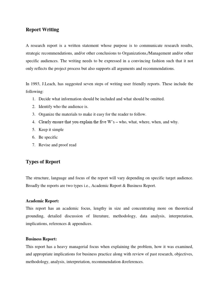 Structure of Report Writing | PDF | Methodology | Thesis