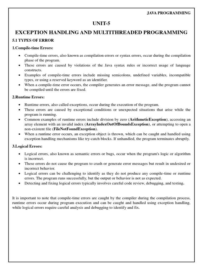 Notes Unit 5 Pdf Computer Program Programming 