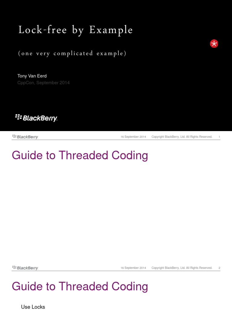 Lock-Free by Example - Tony Van Eerd - CppCon 2014 | PDF | Concurrency ...