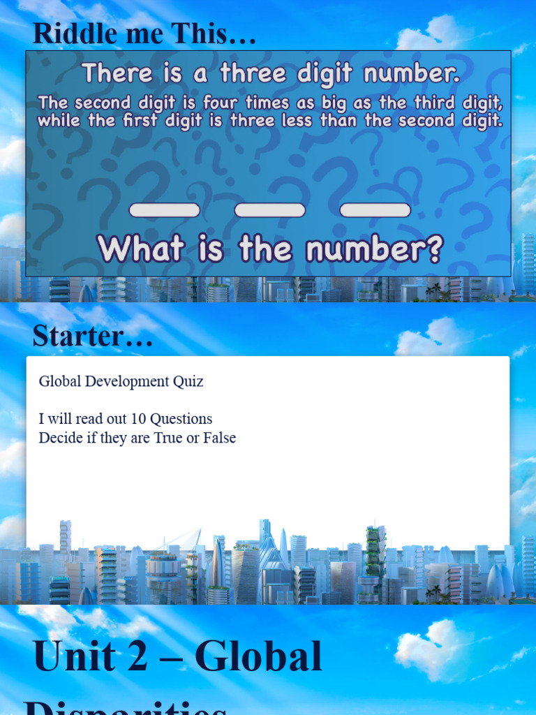 Lesson 1 Introduction To Global Disparities | PDF | Quality Of Life ...