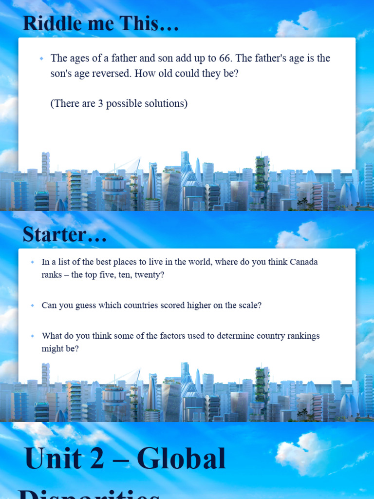 Lesson 2 Measuring Global Disparities HDI | PDF | Human Development ...