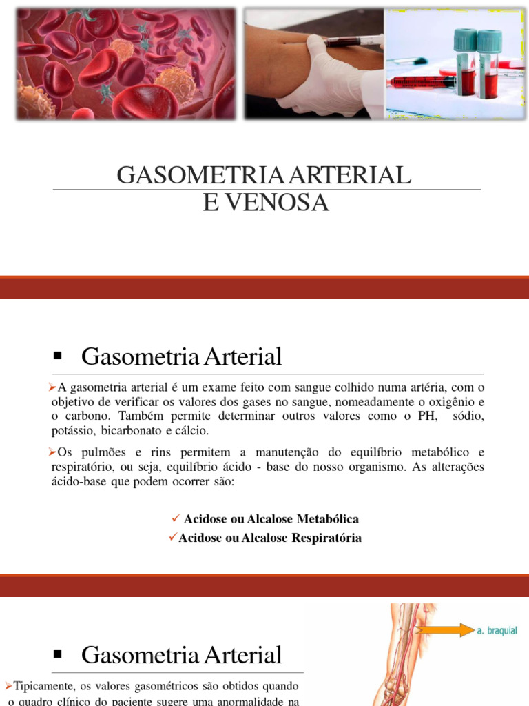 Gasometria Arterial e Venosa: Guia Completo | PDF | Fisiologia ...