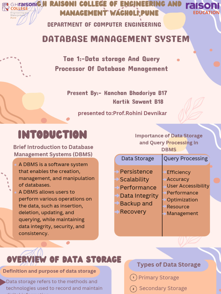 b17b18 Dbms | PDF | Computer Data Storage | Databases