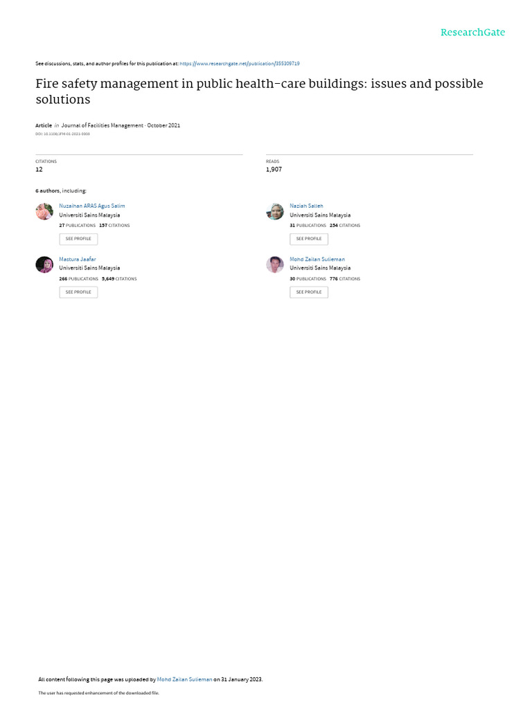 Malaysia Fire Safety Paper 1 | PDF | Health Care | Qualitative Research