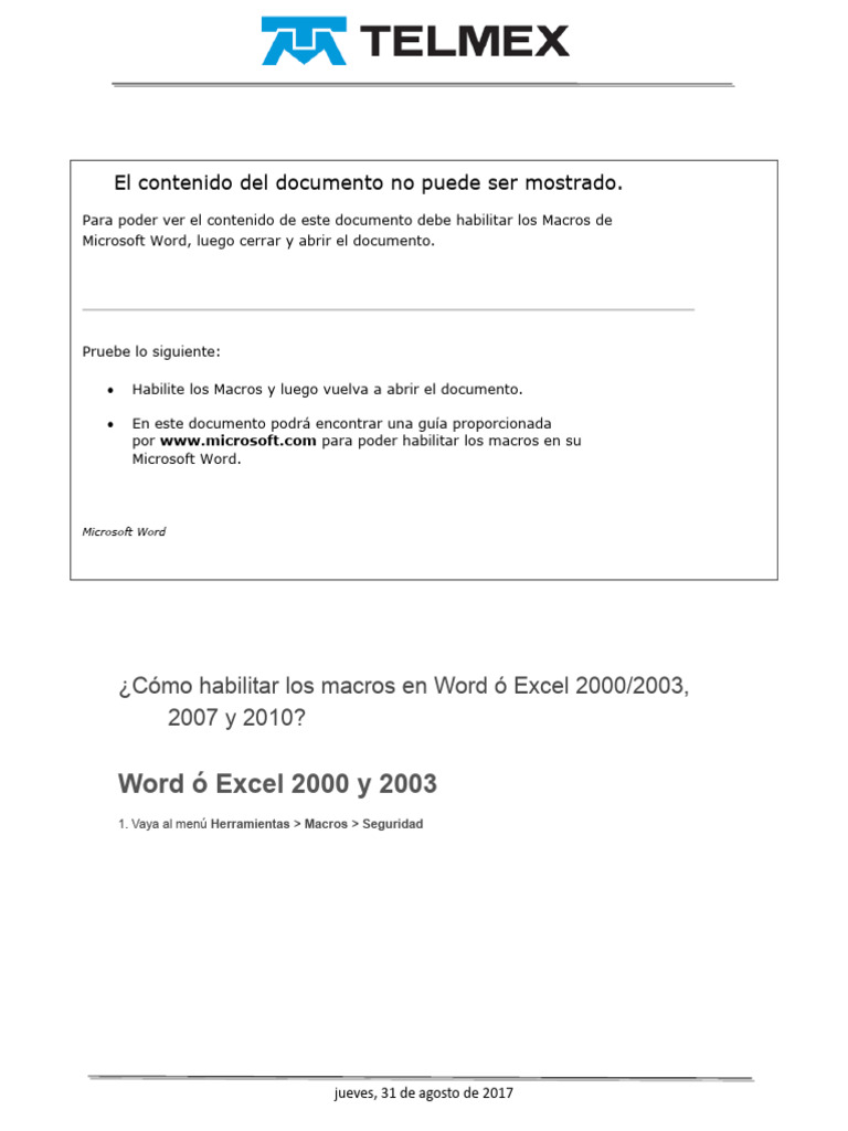 Telmex Recibo PDF Free | PDF