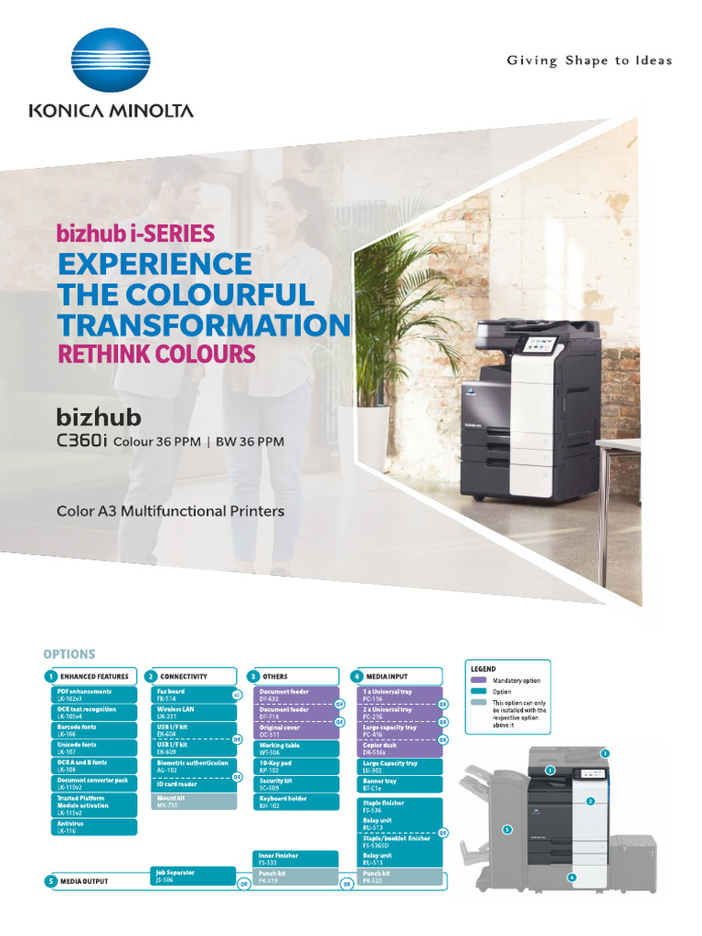 Bizhub C360i Datasheet 1 | PDF
